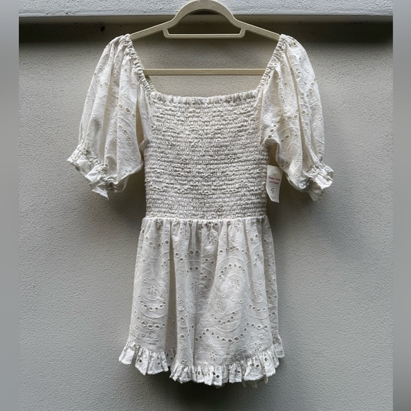 Winston White | Dresses | Winston White Smocked Eyelet Puff Sleeve Mini ...